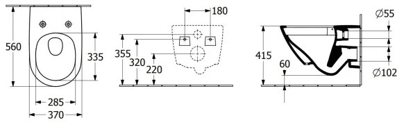 Villeroy & Boch 4670TSR1 - Záv WC s prkénkem SoftClose SUBWAY keramika/bílá