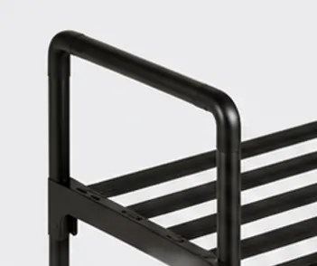 botník, 6 pater, kov/plast, 113x56x26 cm, černá, Dekorino BB20260022