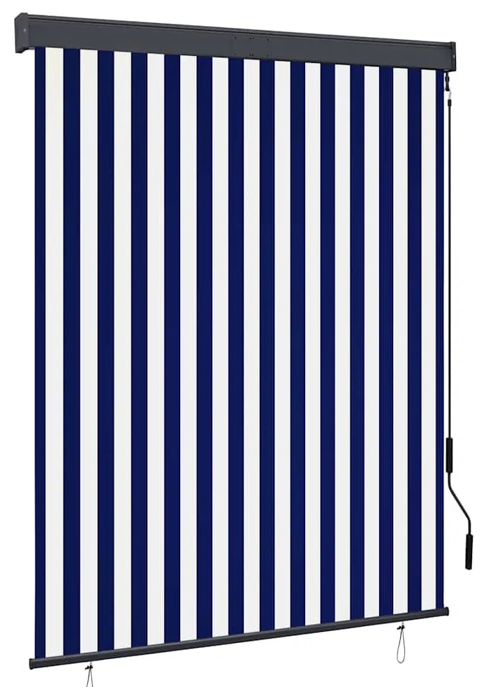 Venkovní roleta 140 x 250 cm modrobílá 145967