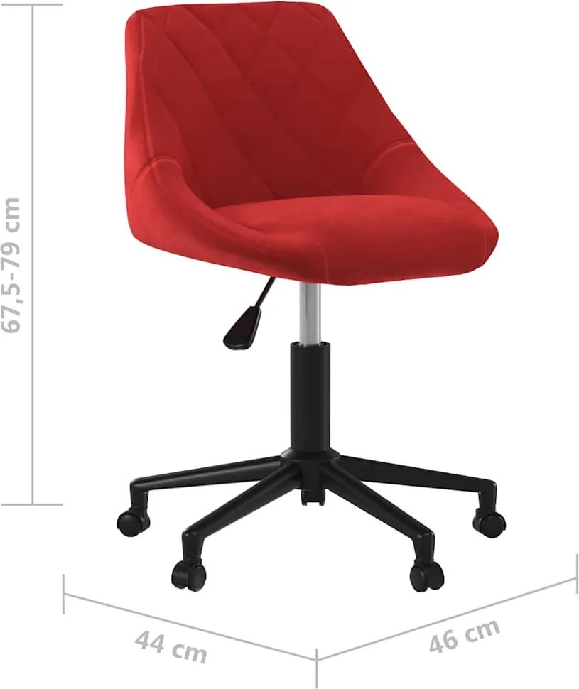 Otočná jídelní židle vínová samet 3089038