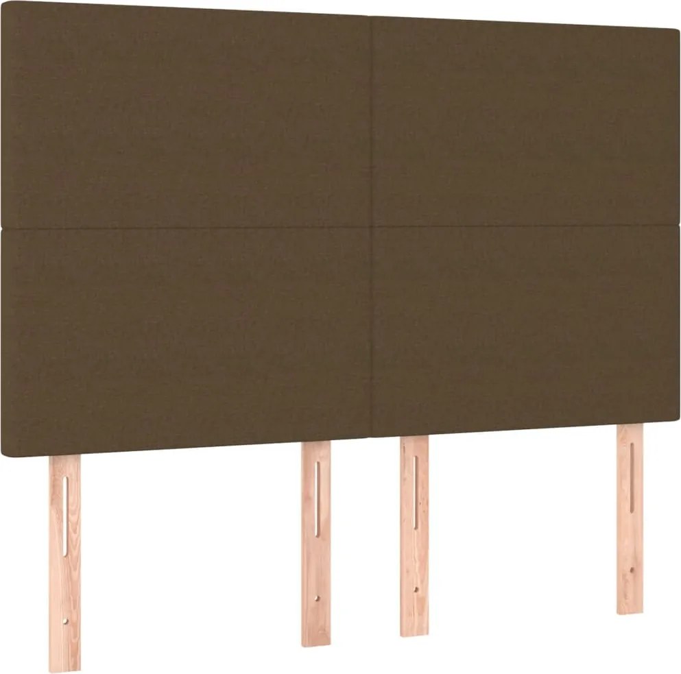Box spring postel s matrací tmavě hnědá 140x200 cm textil 3137000