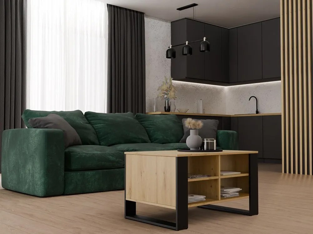 Konferenční stolek LAWA Modern 4P Slim II dub artisan/černý