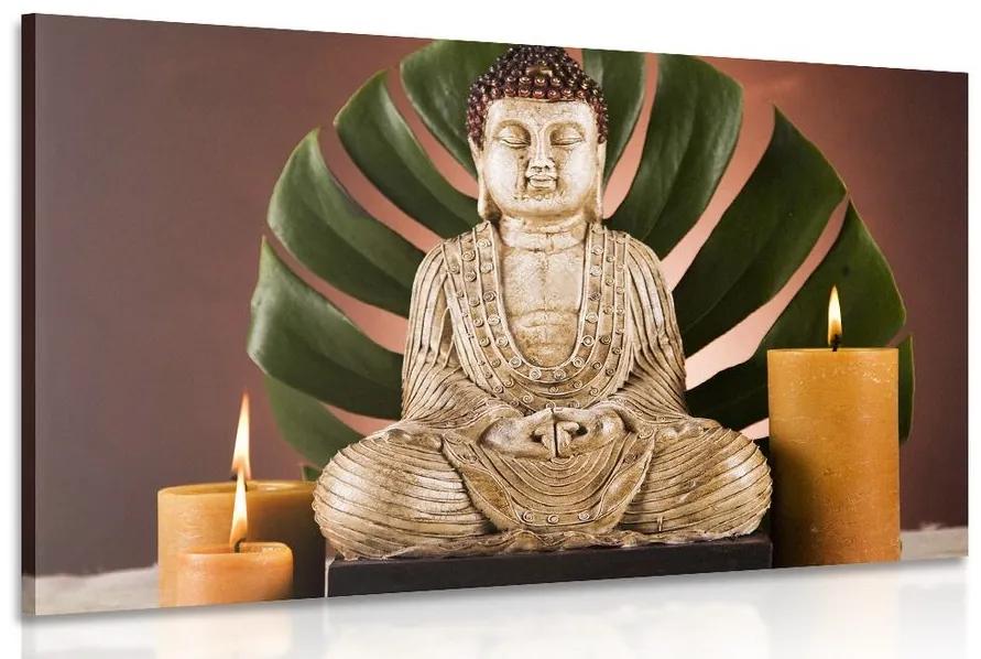 Obraz Budha s relaxačním zátiším - 120x80 cm