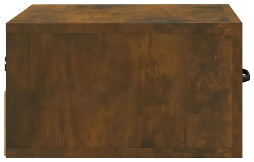 Nástěnný noční stolek kouřový dub 35 x 35 x 20 cm - Default Title