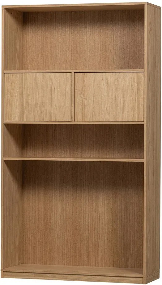 Modulární knihovna v dekoru dubu v přírodní barvě 110x199 cm Modulair – vtwonen