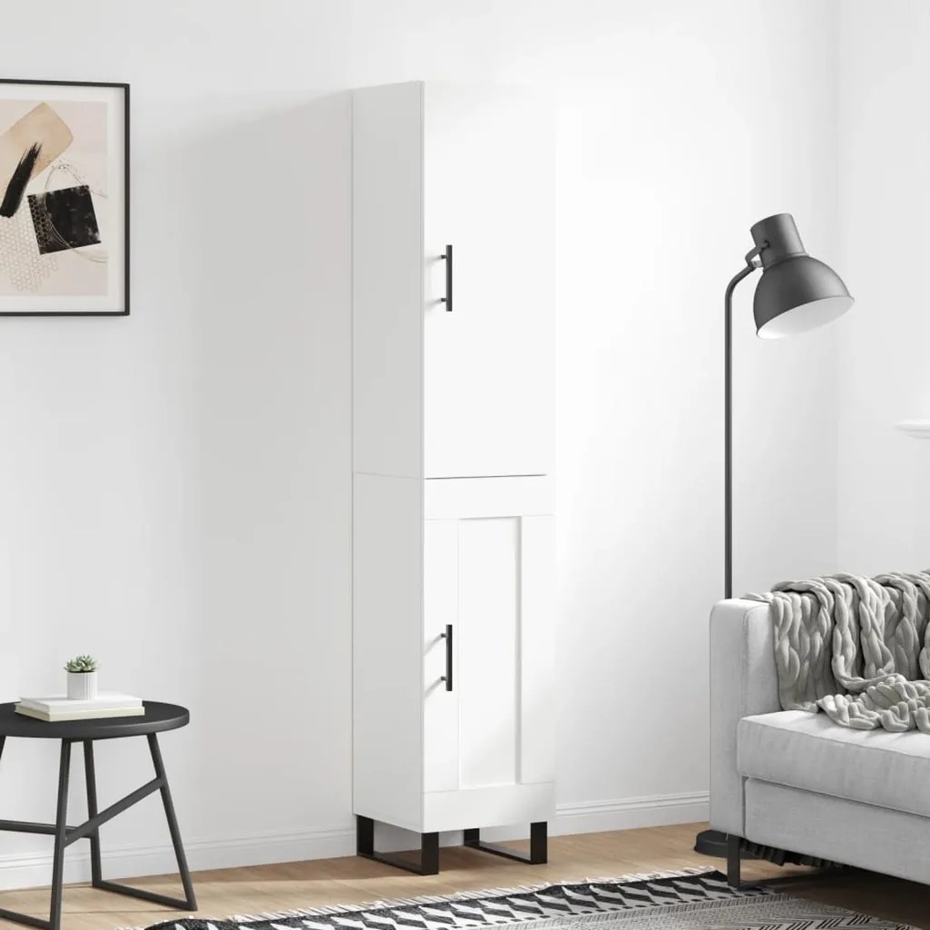 Skříň highboard bílá 34,5 x 34 x 180 cm kompozitní dřevo 3199129