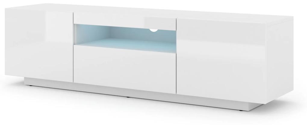 TV stolek/skříňka Aurora (bílý lesk) (LED). 1057688