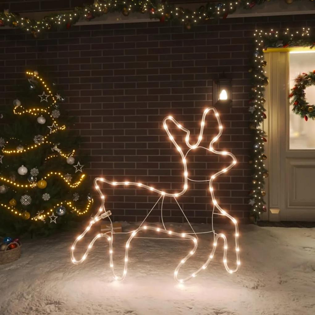 Vánoční sob se 72 teplými bílými LED 57 x 55 x 4,5 cm