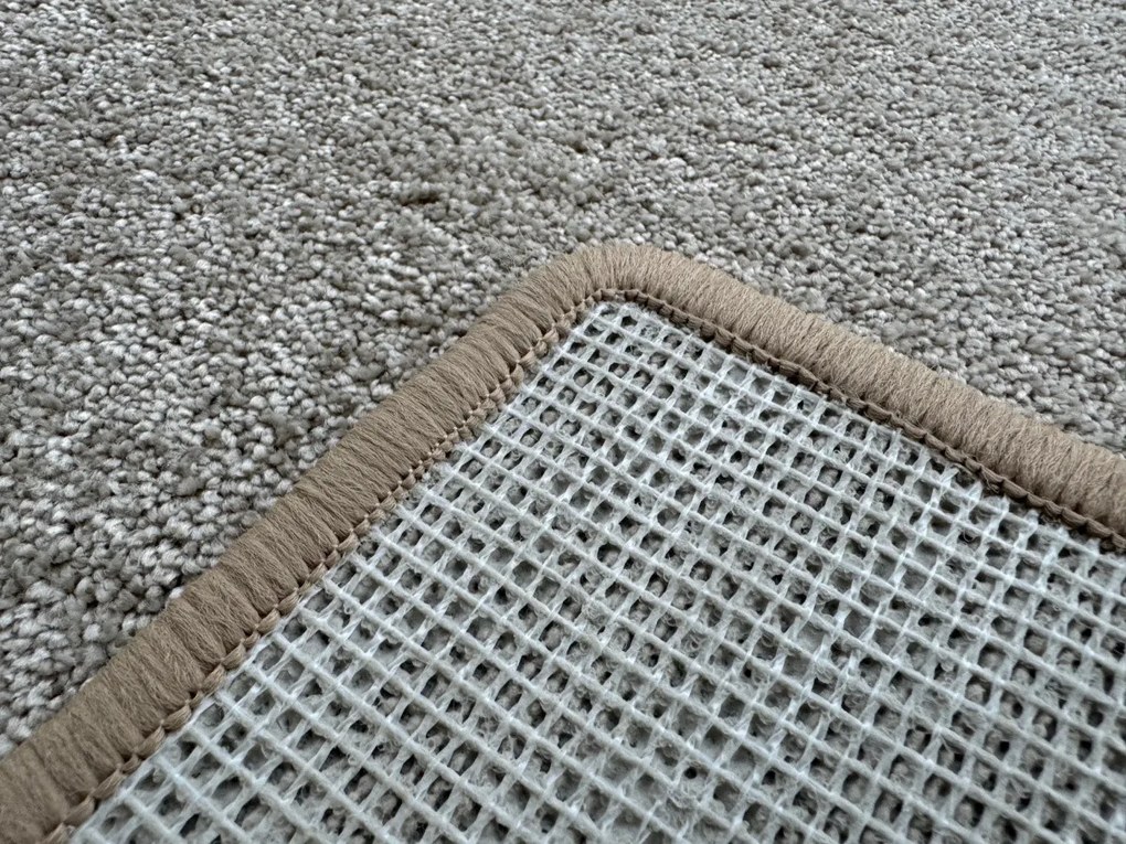 Vopi, Kusový koberec Capri světle béžový čtverec, 100x100, béžová, chodba / předsíň