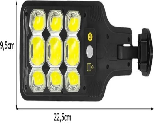 Venkovní solární pouliční lampa 63 LED