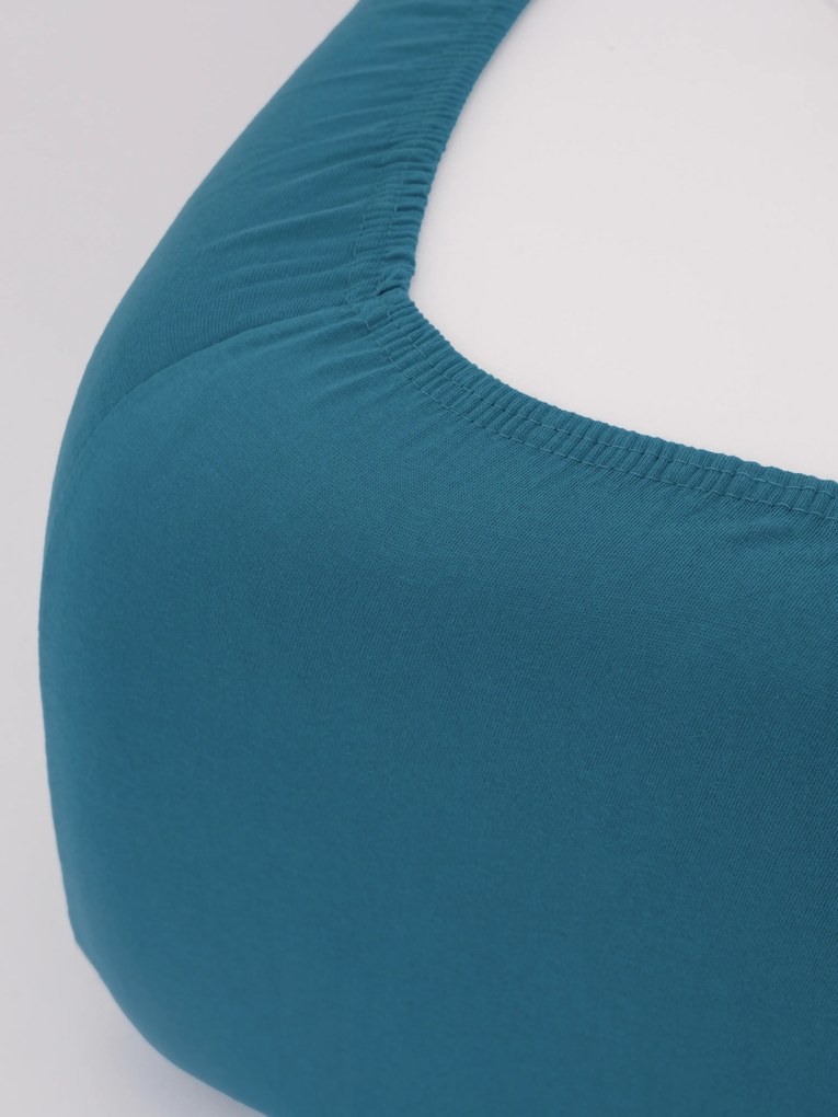 MK Lůžkoviny Jersey prostěradlo s elastanem Deluxe 200 × 200 cm – petrolejová
