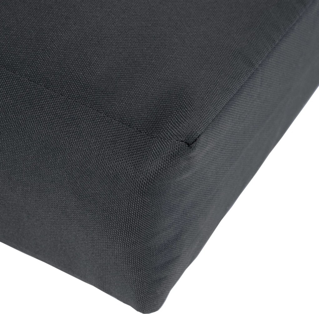 Teaková lavice Jackson s sedací polštář 200 cm + teak – tmavě šedá