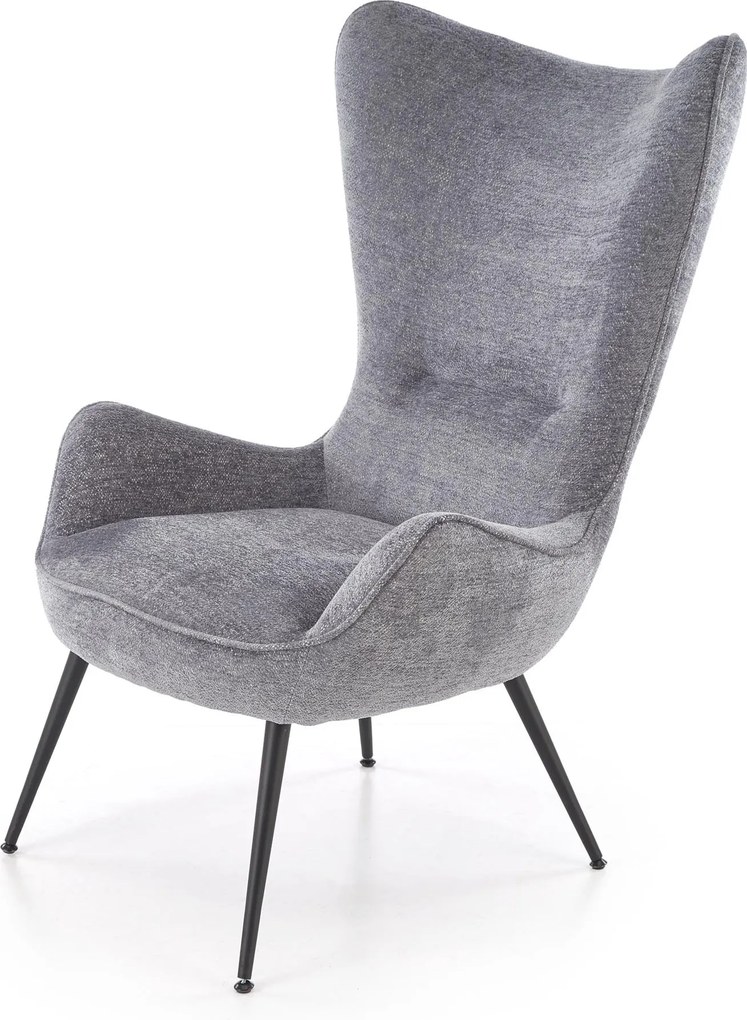 Designové křeslo ušák JUKON šedé
