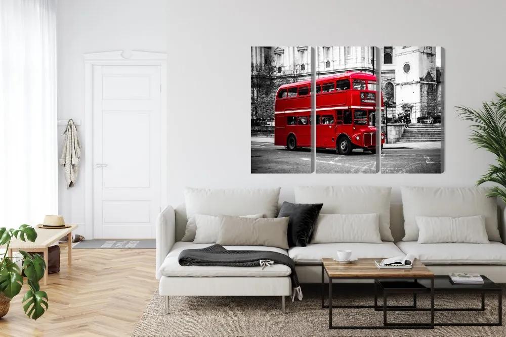 Vícedílný obraz Dvoupatrový Autobus V Londýně Nedostatek Nedostatek Plátno Canvas 120x80