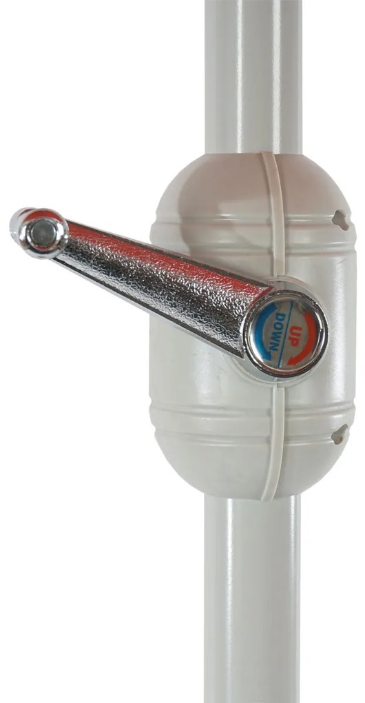 Slunečník půlkruh Parla - polyester/hliník - 300cm terakota se stojanem