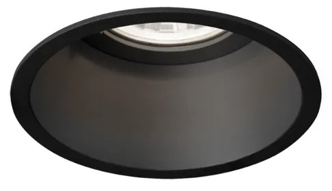 Wever & ducré kulaté zapuštěné stropní svítidlo deeper ceiling rec 1.0 led 1800-3000k b tree černá matná