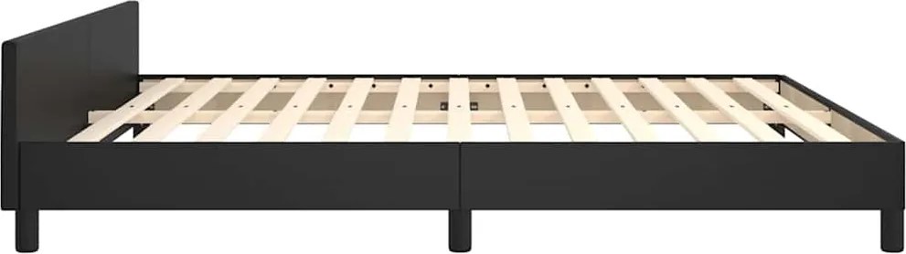 Rám postele s čelem černý 160x200 cm umělá kůže 3125457