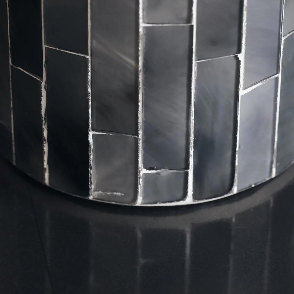 Stojan na čajovou svíčku Amroha 15 cm šedý