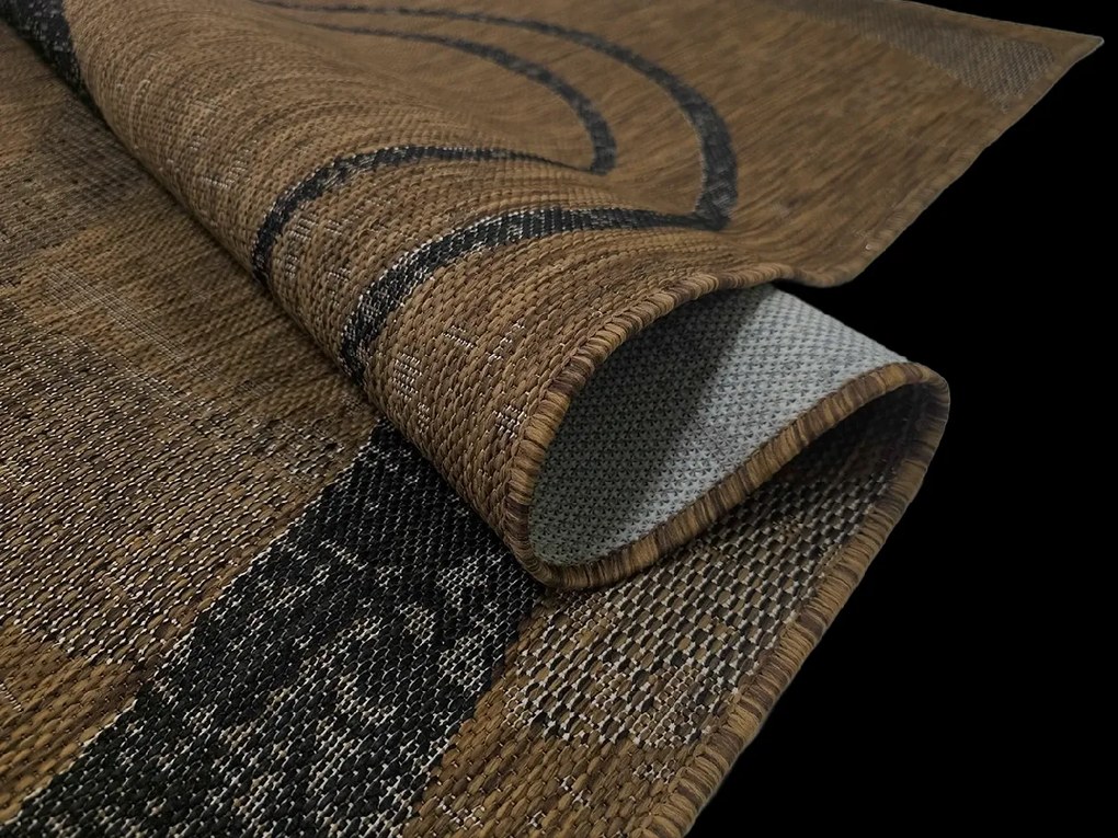 BE Koberec Eqos 0003 BROWN - hnědý obdélníkový Rozměr: 140x190 cm