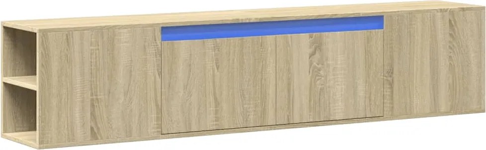 Nástěnná TV skříňka s LED dub sonoma 180 x 31 x 39,5 cm 3307956
