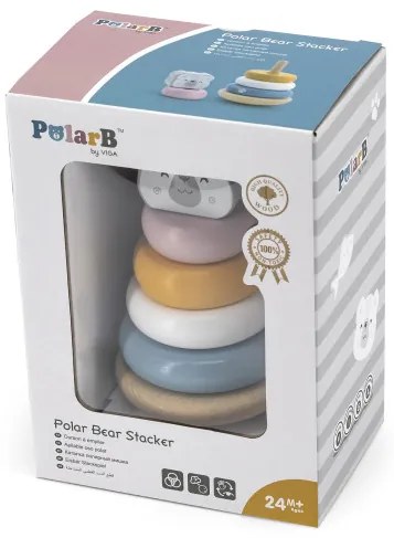 Dřevěná pyramida pro děti Viga 44005 PolarB Medvídek