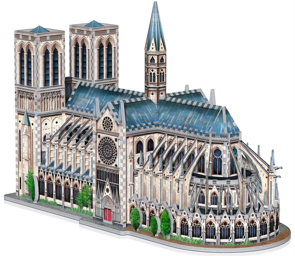 3d puzzle wrebbit 3d puzzle katedrála notre-dame 830 dílků