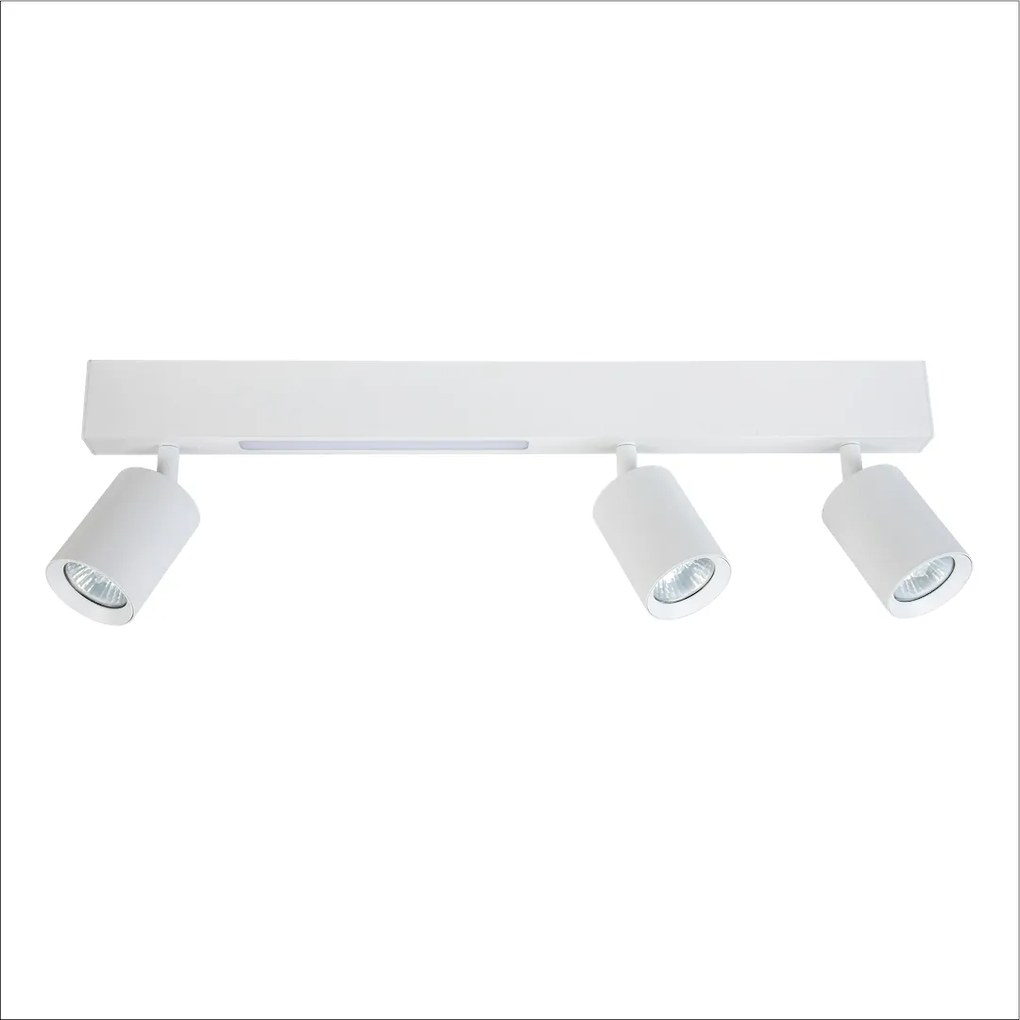 Stropní svítidlo Magnet, 3x bílé kovové stínítko + 1x LED 5W, w