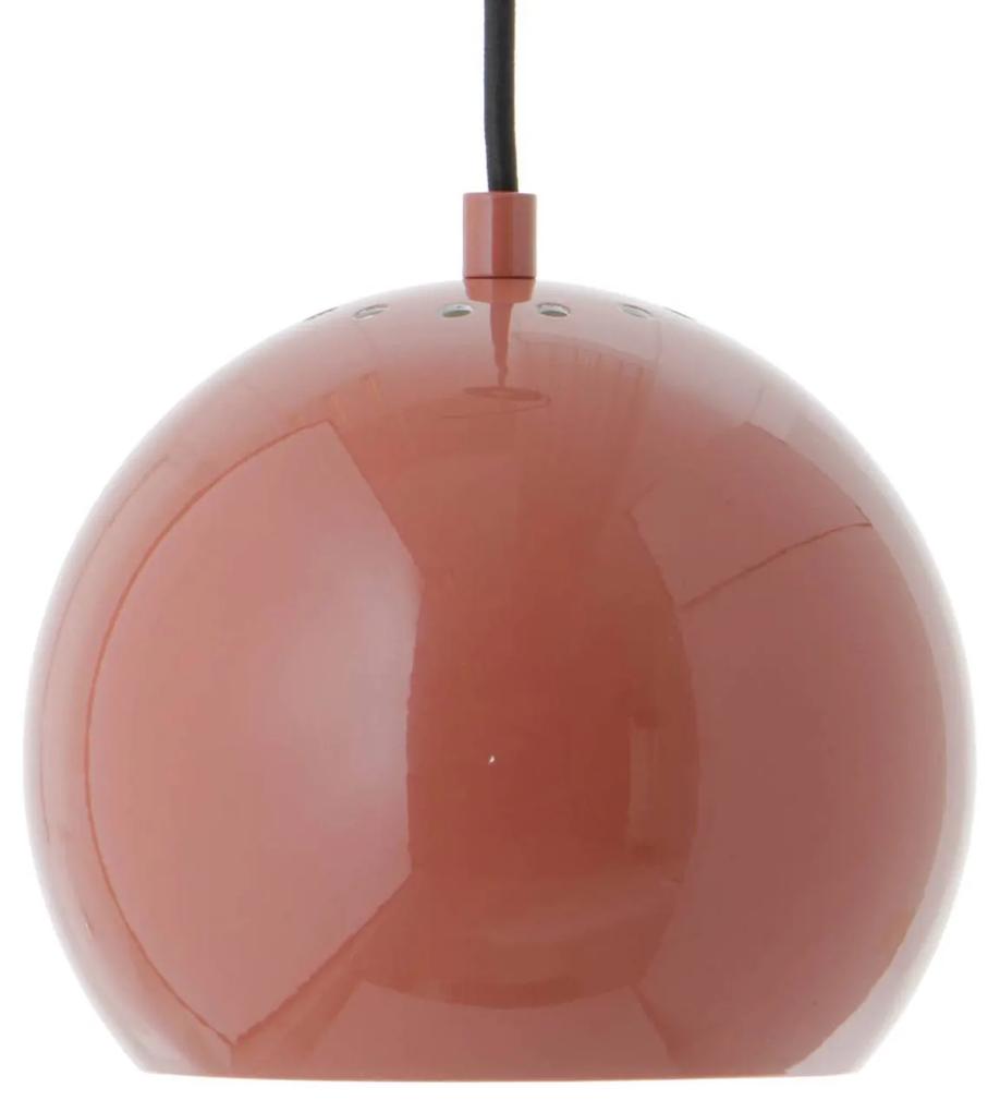 Závěsné svítidlo FRANDSEN Koule, červená, Ø 18 cm
