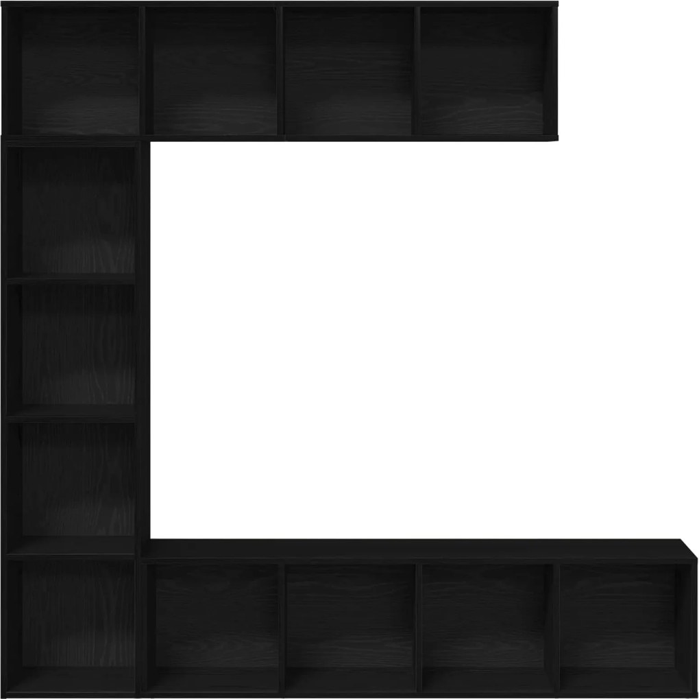 Knihovna 12 úrovní 3 ks 36 x 30 x 143 cm Kompozitní dřevo 3333046