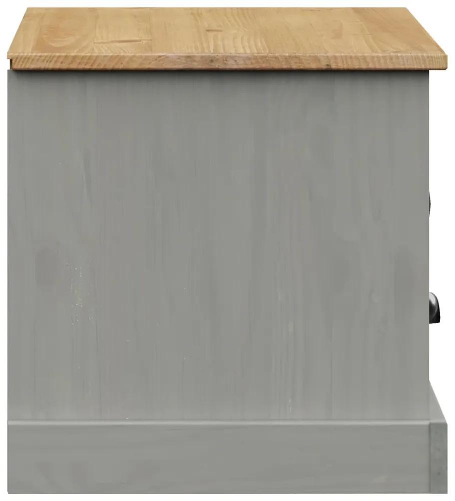 TV stolek VIGO - 106x40x40 cm - masivní borovice | šedá