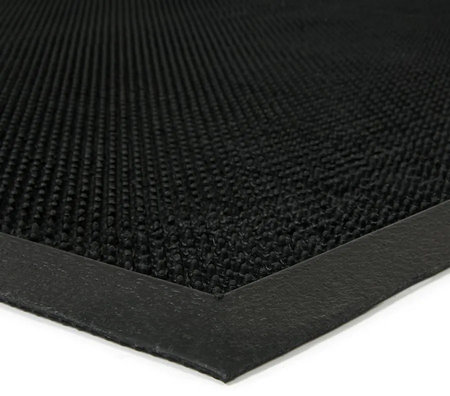 Gumová čisticí rohož Rubber Brush 90 x 120 x 1,2 cm, černá
