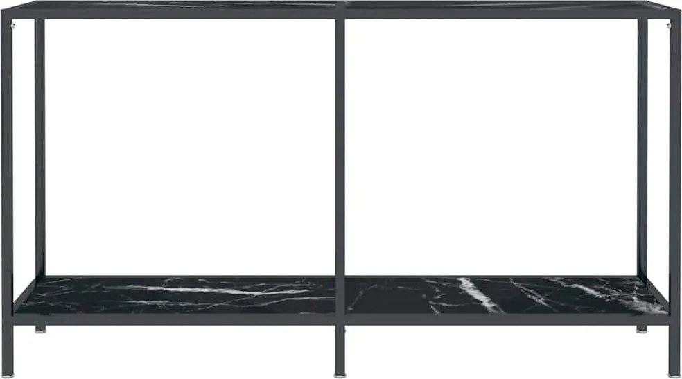 Konzolový stolek černý 140 x 35 x 75,5 cm tvrzené sklo 331697