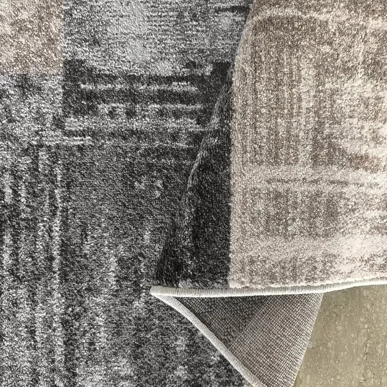 DY Šedý koberec s geometrickým vzorem Panamero 24 Rozměr: 80x150 cm