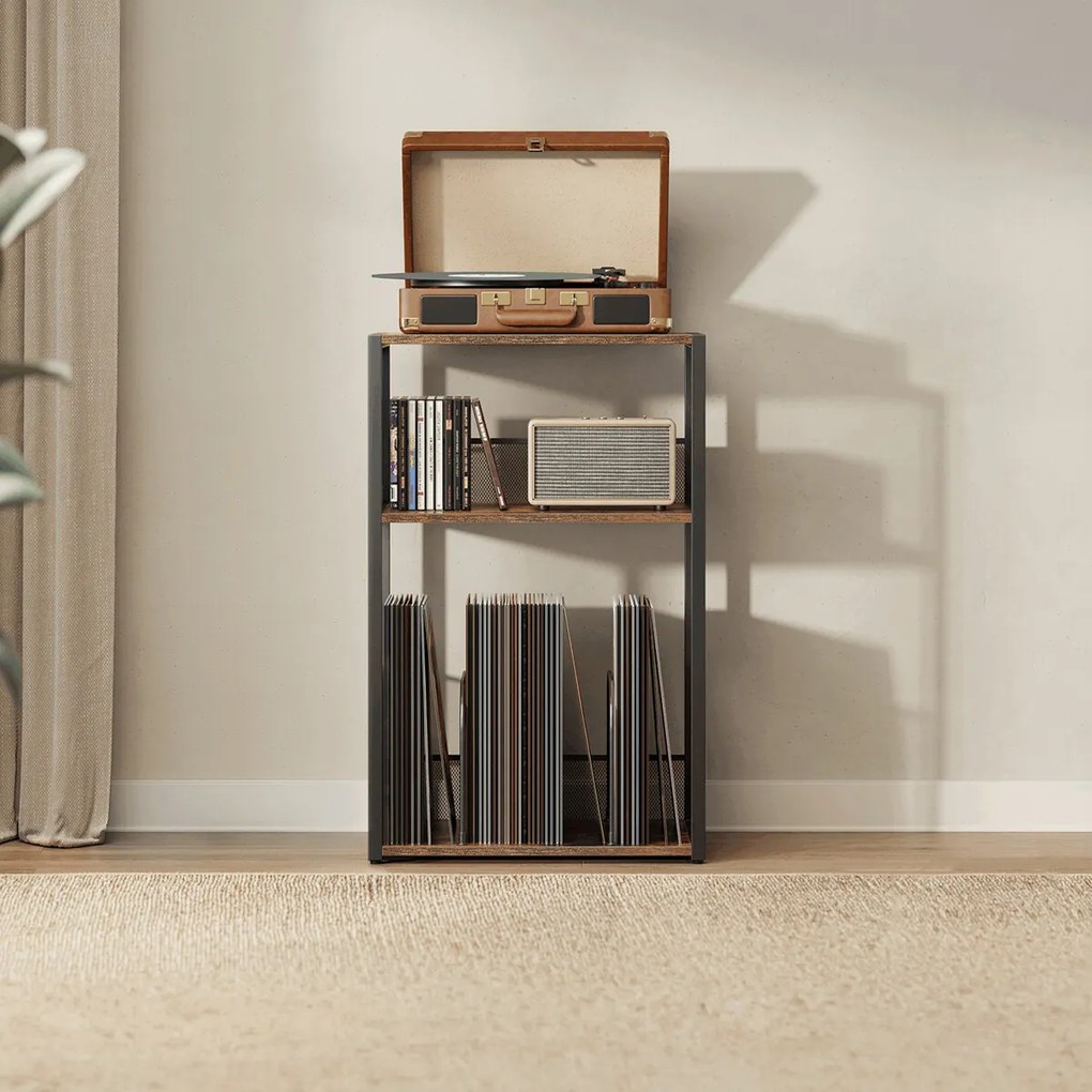 Autronic Stolek na gramofon a LP desky AKF-E1075 OLW
