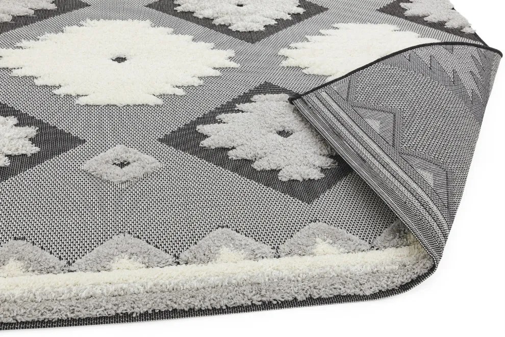 Tribeca Design Kusový koberec Mola Black/Cream Tribal Rozměry: 160x230 cm
