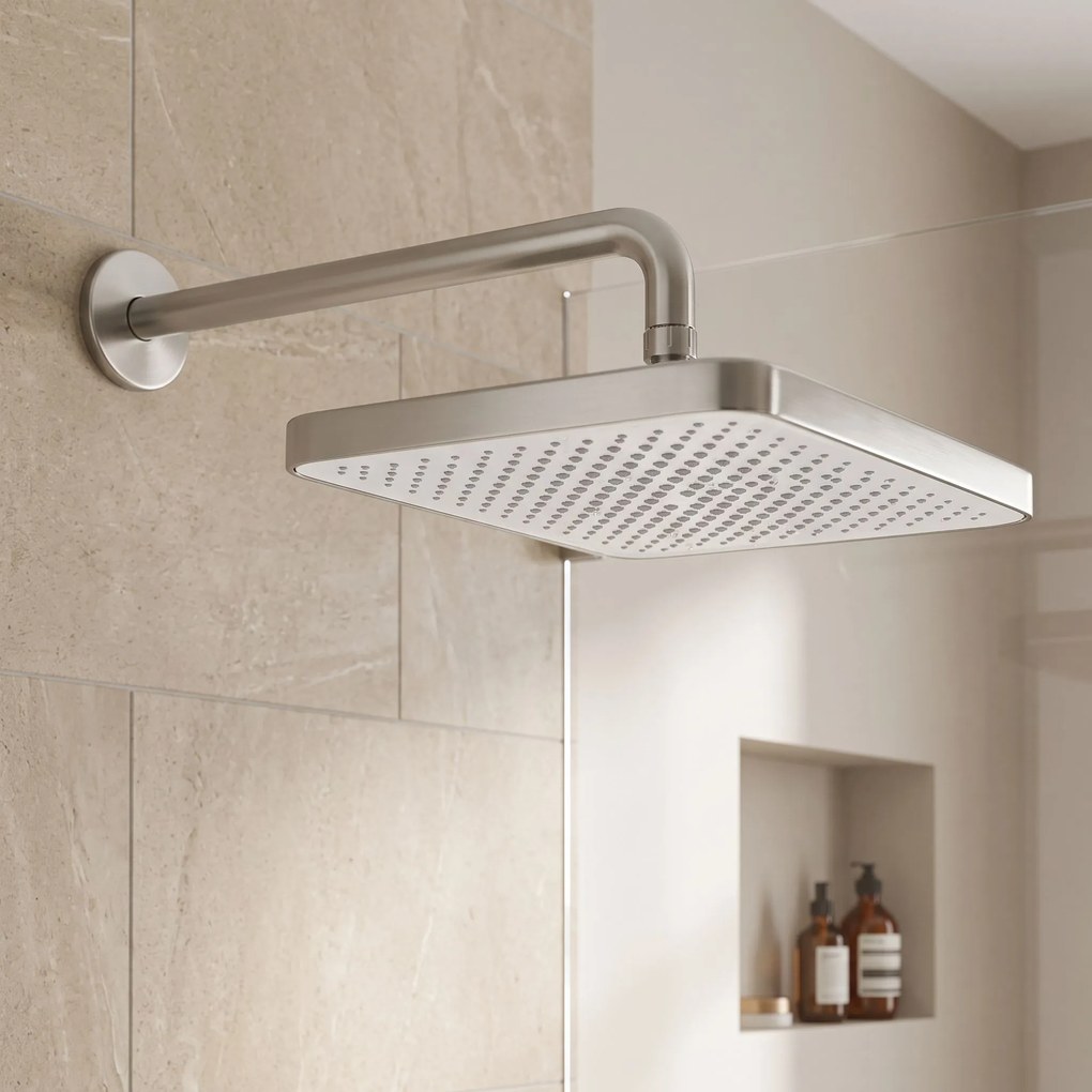 Rea Rea, obdélníková dešťová sprcha 380x210 mm, JS-032, broušená ocel, REA-P0394