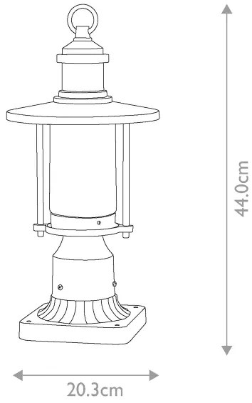 Kichler KL-RIVERWOOD3-M - Venkovní lampa RIVERWOOD 1xE27/60W/230V IP44 černá