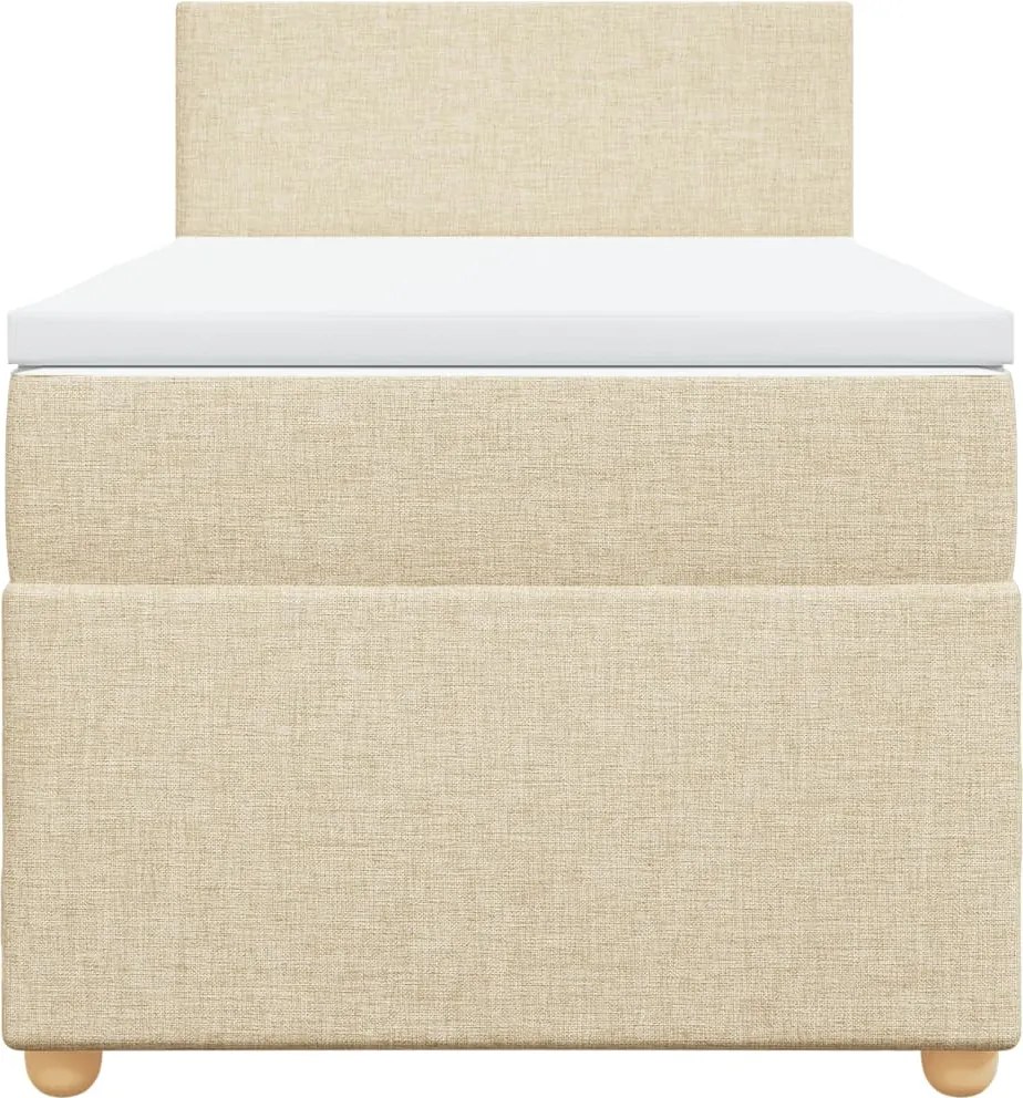 Box spring postel s matrací krémová 90x200 cm textil 3288861