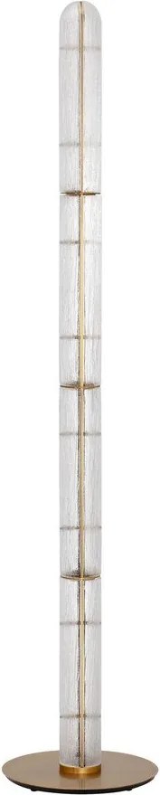 Kovová LED stojací lampa v mosazné barvě se skleněným stínidlem (výška 165,5 cm) Gloree – Nova Luce