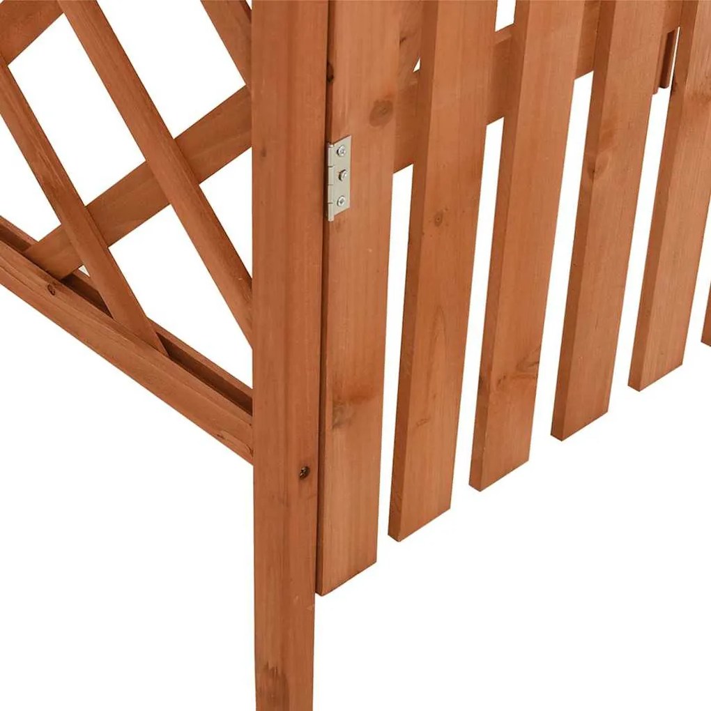 Pergola s brankou 116 x 40 x 204 cm masivní jedle 316389