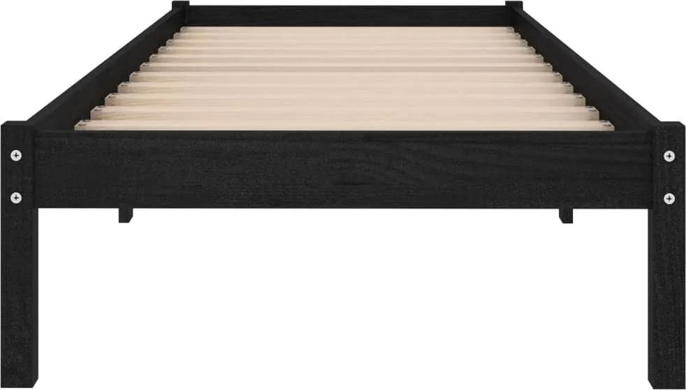 vidaXL Rám postele masivní borovice 90 x 190 cm UK Single [809986] Barva: Černá