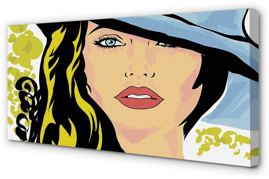 Obrazy na plátně Žena klobouk 100x50 cm