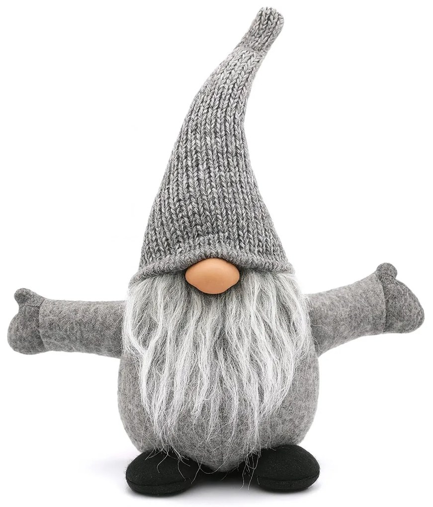 Vánoční skřítek ELF 045 - 35 cm šedý