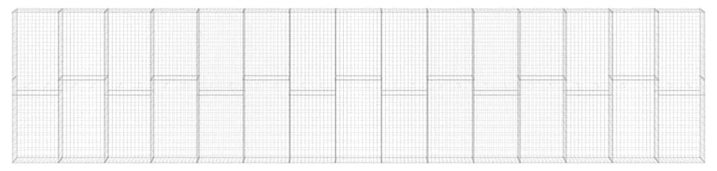 vidaXL Marketos Gabionová zeď s víky pozinkovaná ocel 900 x 30 x 100 cm