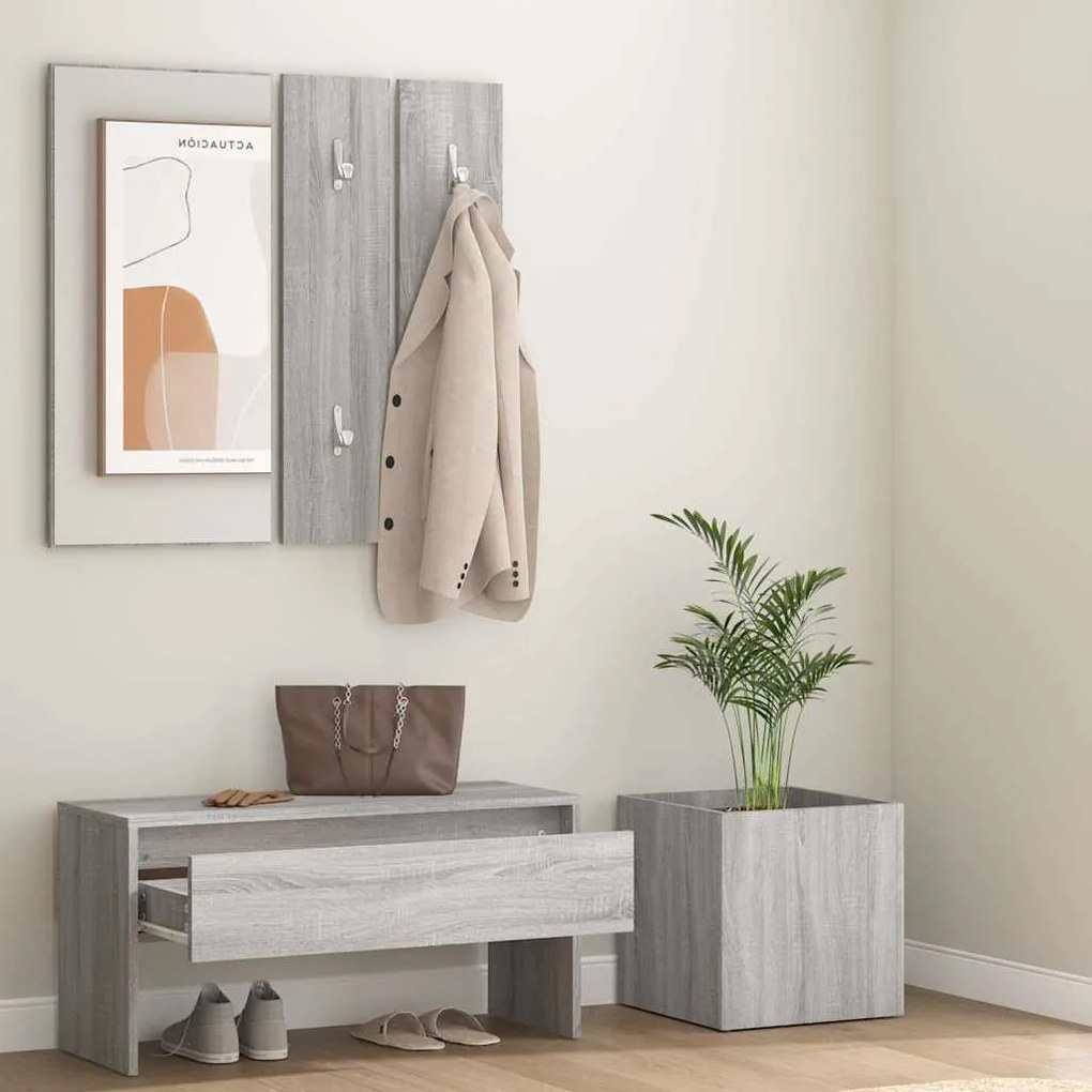 Sada nábytku do předsíně šedá sonoma kompozitní dřevo 3120198