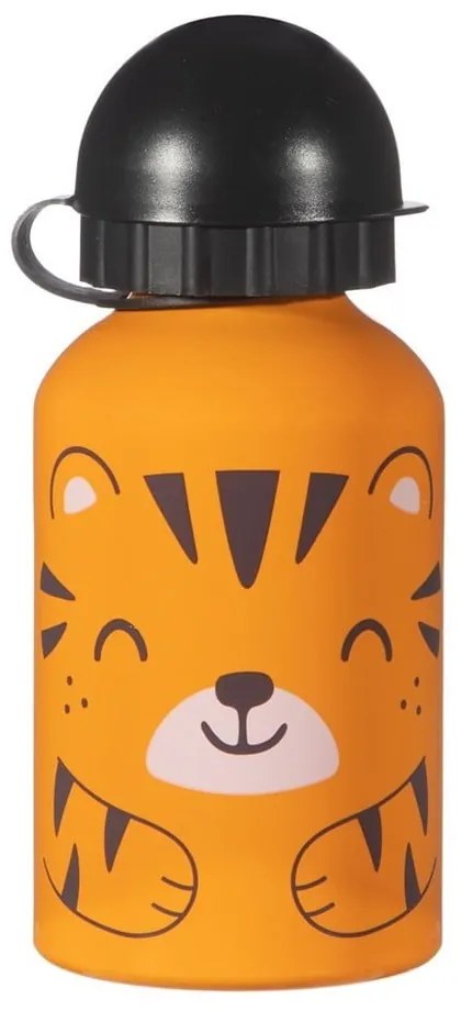 Oranžovo-černá dětská láhev na pití Sass & Belle Tiger, 250 ml
