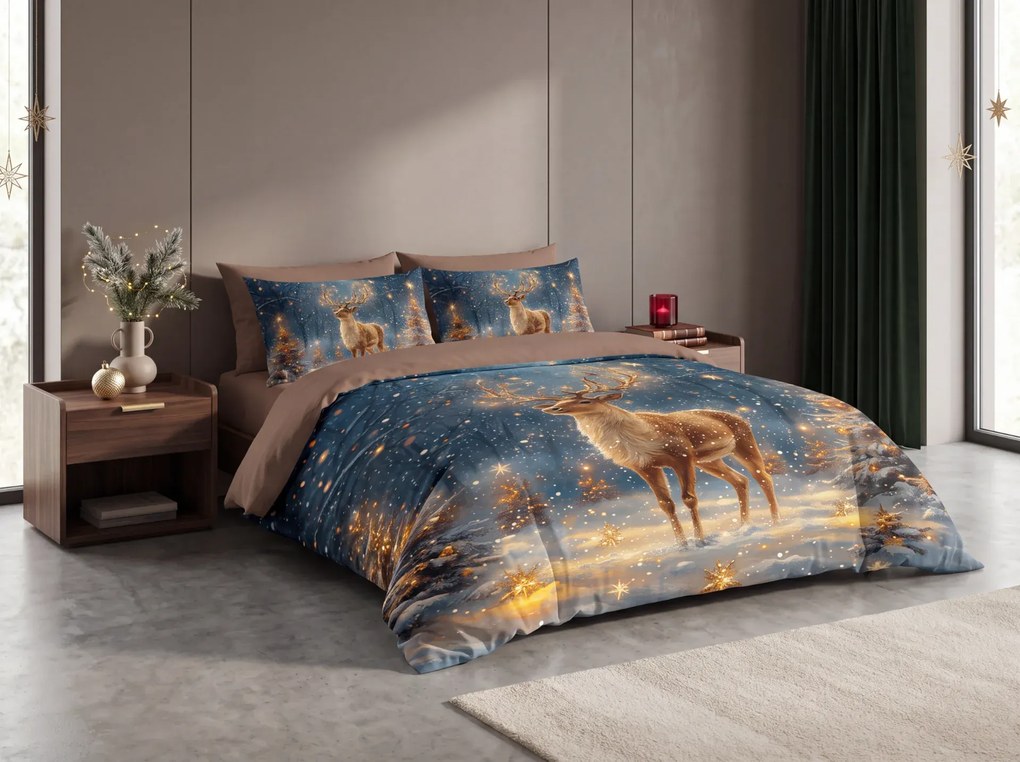 3D povlečení z mikrovlákna STARLIGHT DEER barevné Rozměr povlečení: 70 x 90 cm | 140 x 200 cm