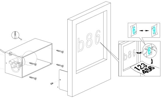 Eglo 98143 - Domovní číslo MONTEROS 1xE27/28W/230V bílá IP44