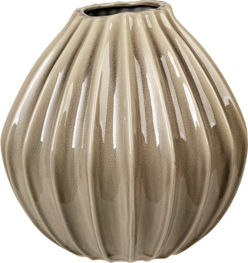 Váza Broste WIDE L V.30 cm šedohnědá