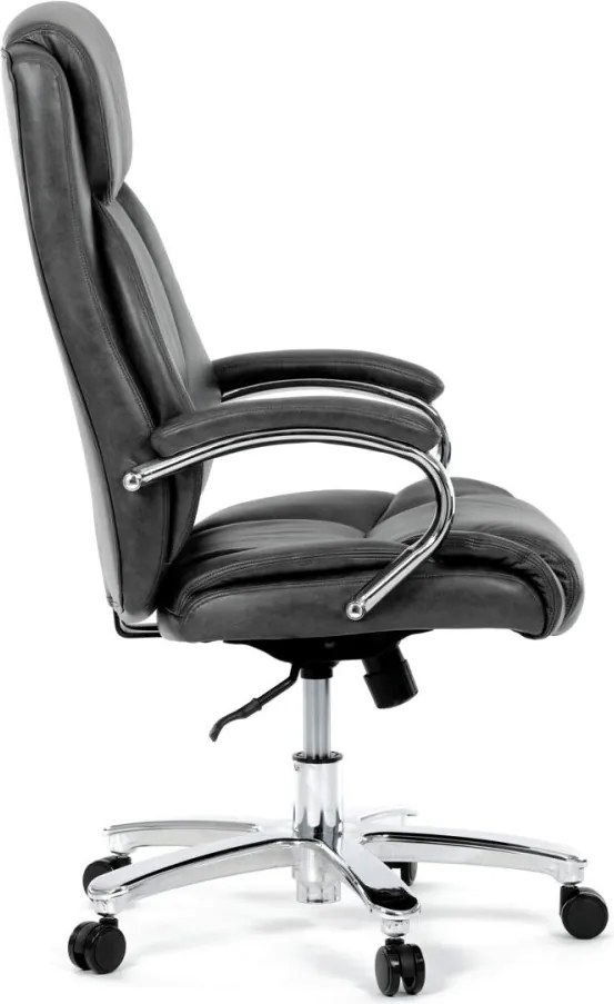 Kancelářské křeslo KA-F1385 GREY, houpací mechanismus, šedá ekokůže (69 x 79) cm